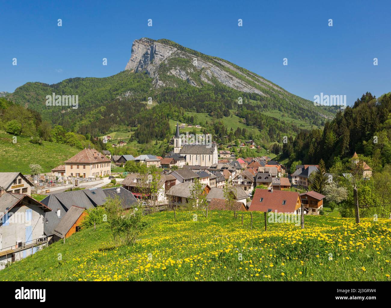 France, Isere, village of Saint Pierre d'Entremont in the Chartreuse ...