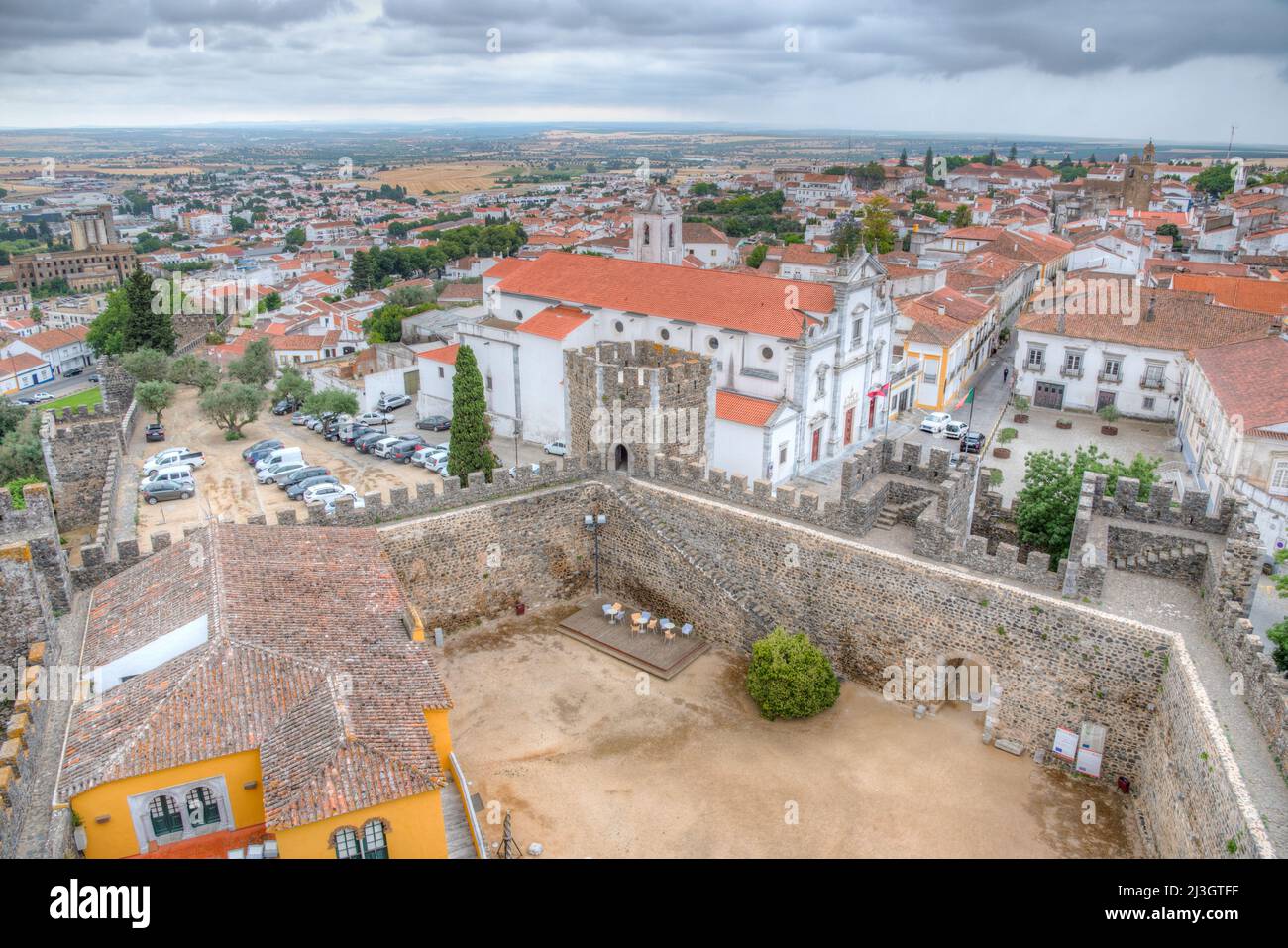 Cityscape of Portuguese town Beja Stock Photo - Alamy