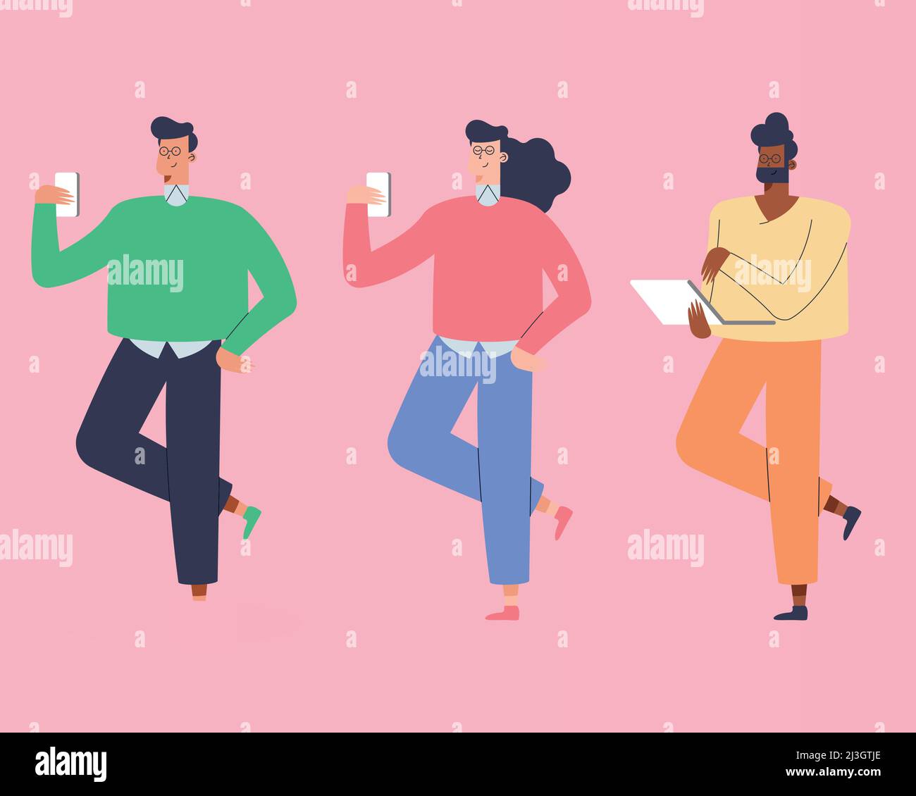 three UI and UX designers characters Stock Vector Image & Art - Alamy