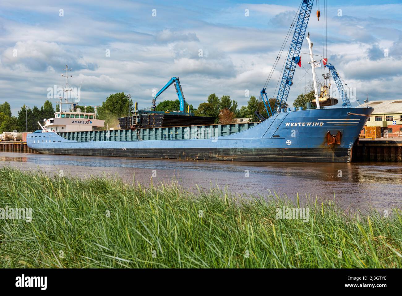 Westewind, a low draft cargo ship designed to reach river ports that ...
