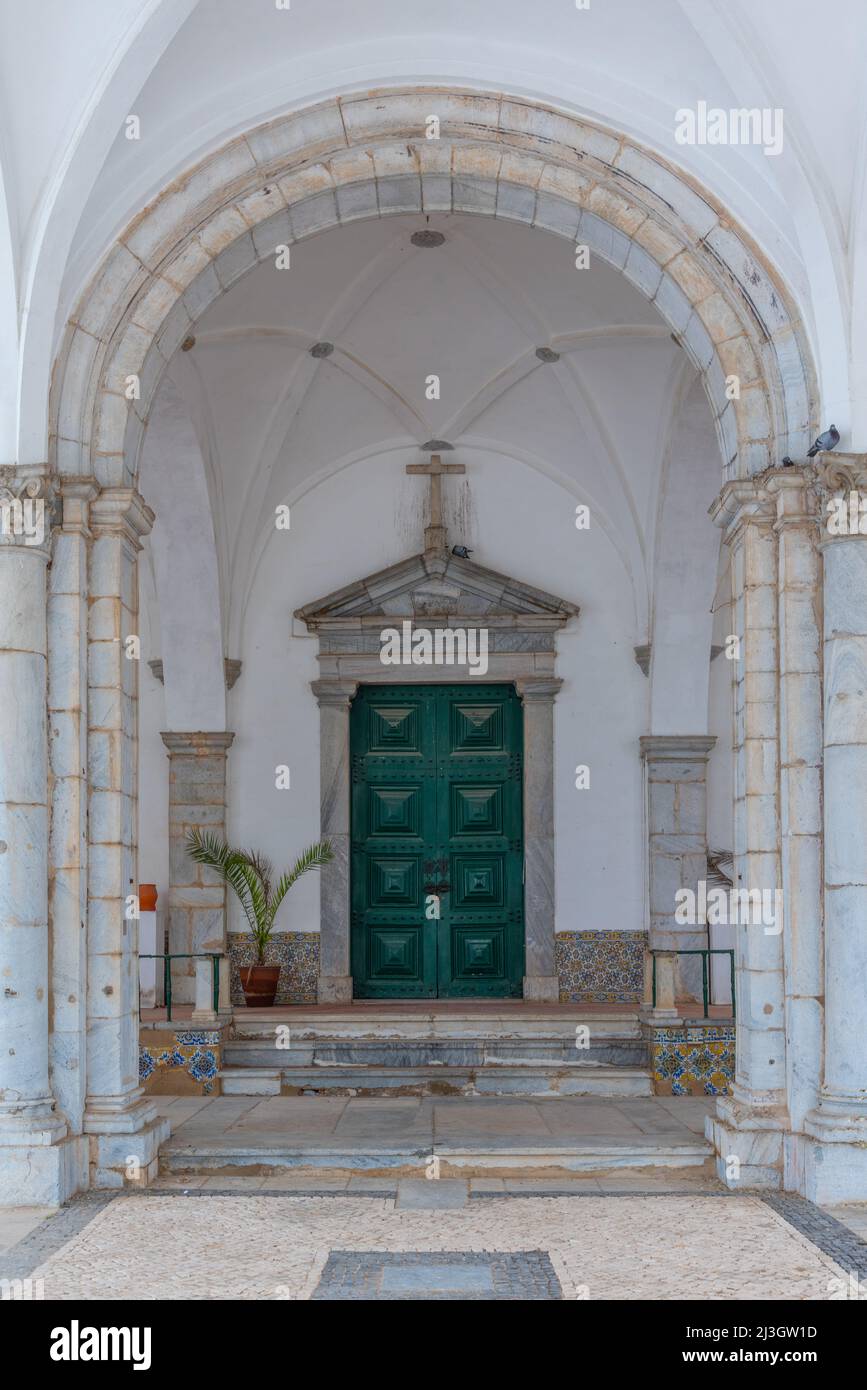 White portico in Portuguese town Beja Stock Photo - Alamy