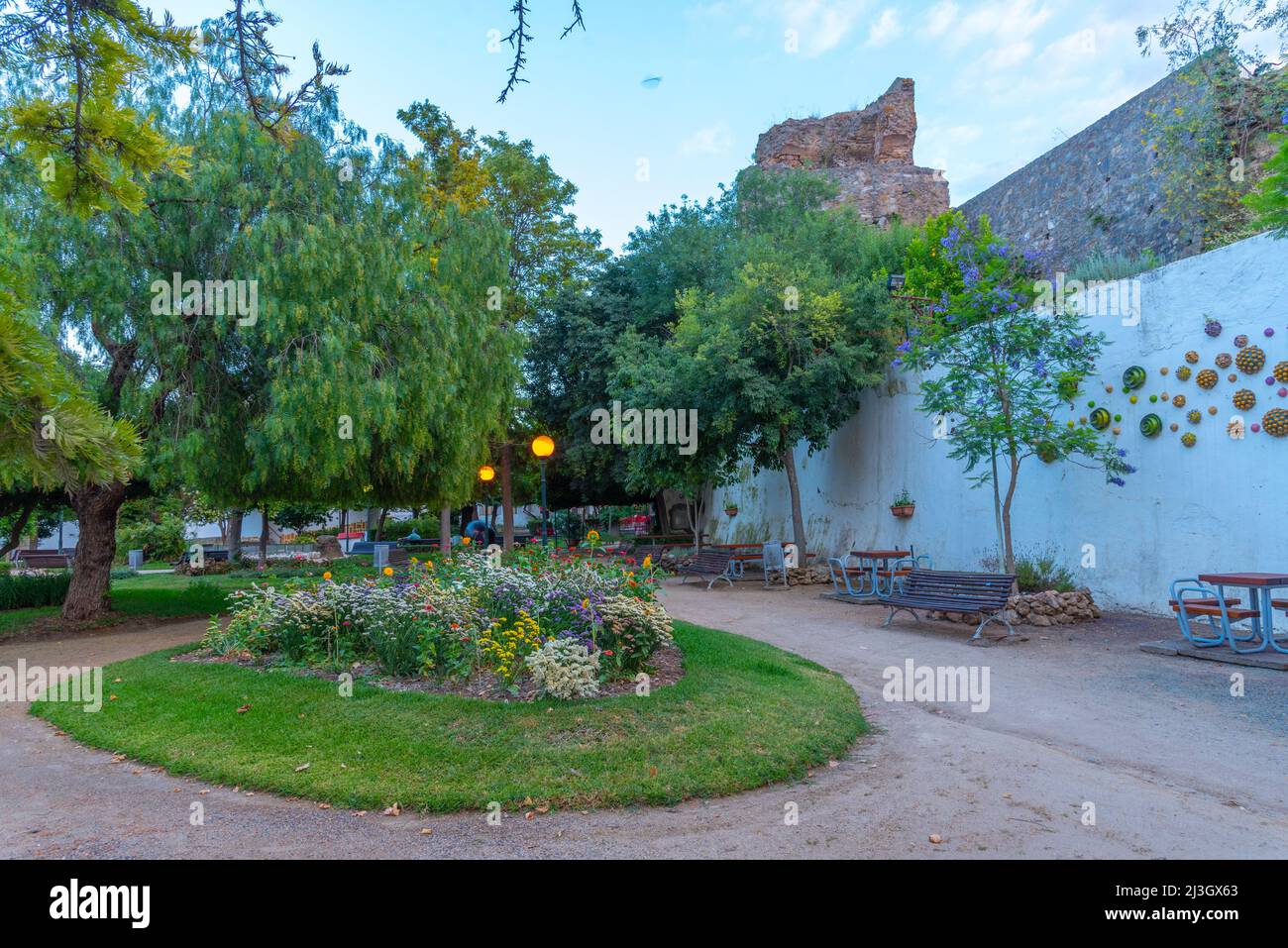 Dr. Santiago garden at Portuguese town Moura Stock Photo - Alamy