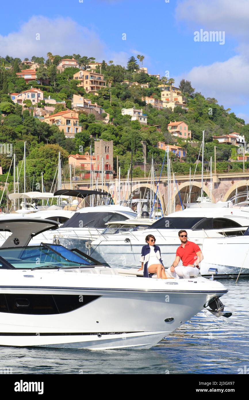 France, Alpes Maritimes, Mandelieu la Napoule, port of La Rague with ...