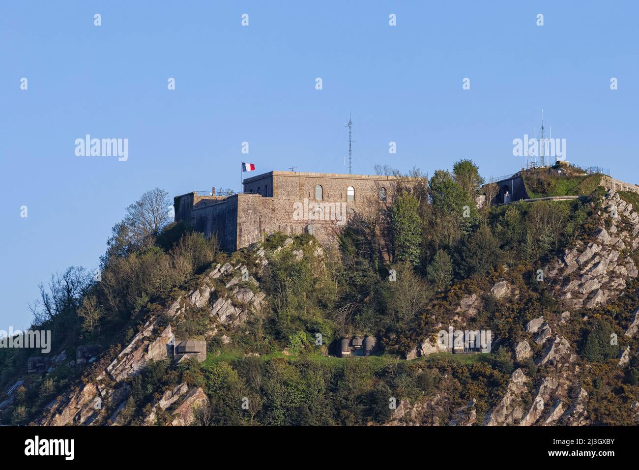 France, Manche, Cotentin, Cherbourg-Octeville, Fort du Roule, mountain ...