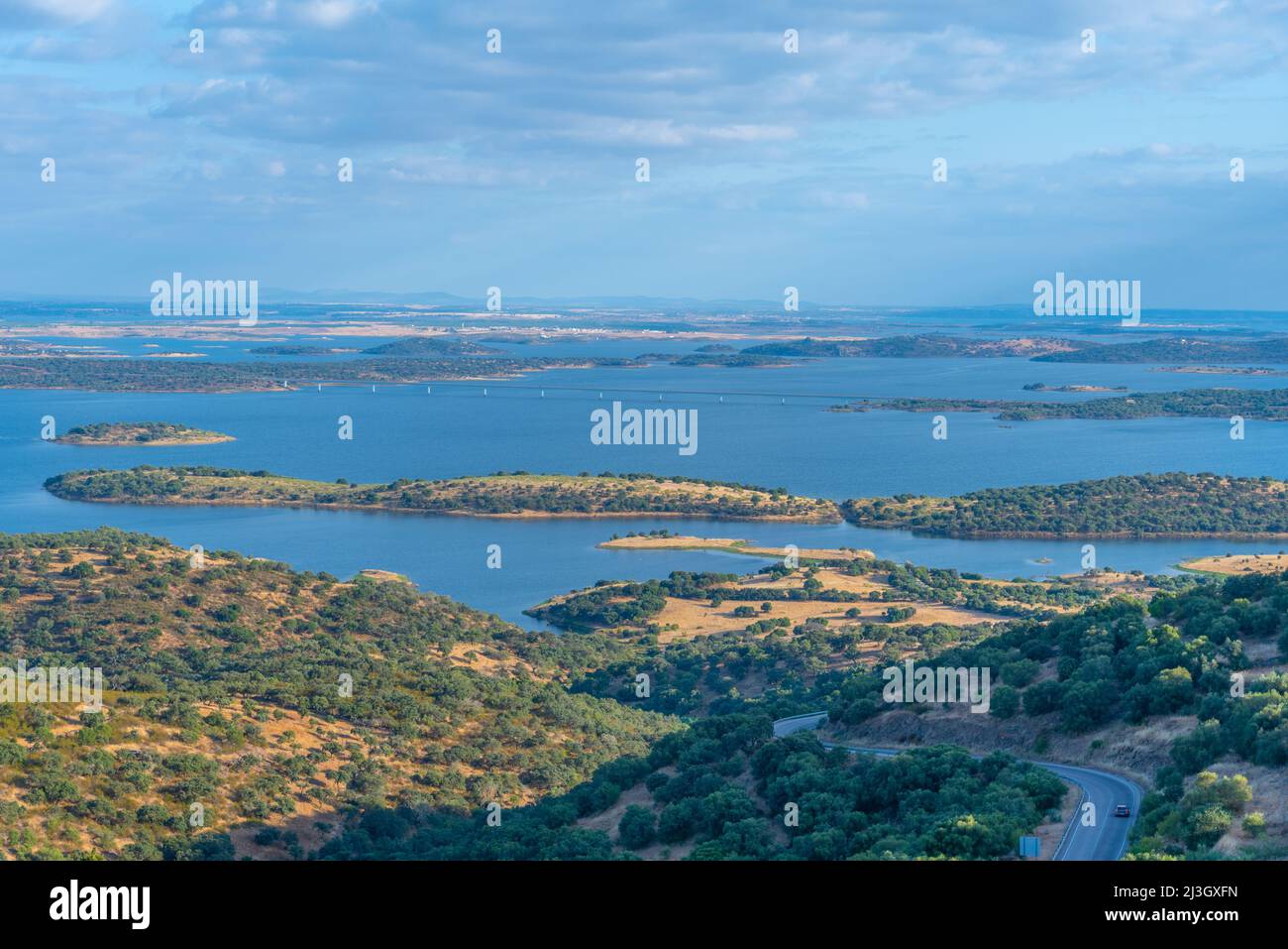 Aerial view of Alqueva lake in Portugal Stock Photo - Alamy
