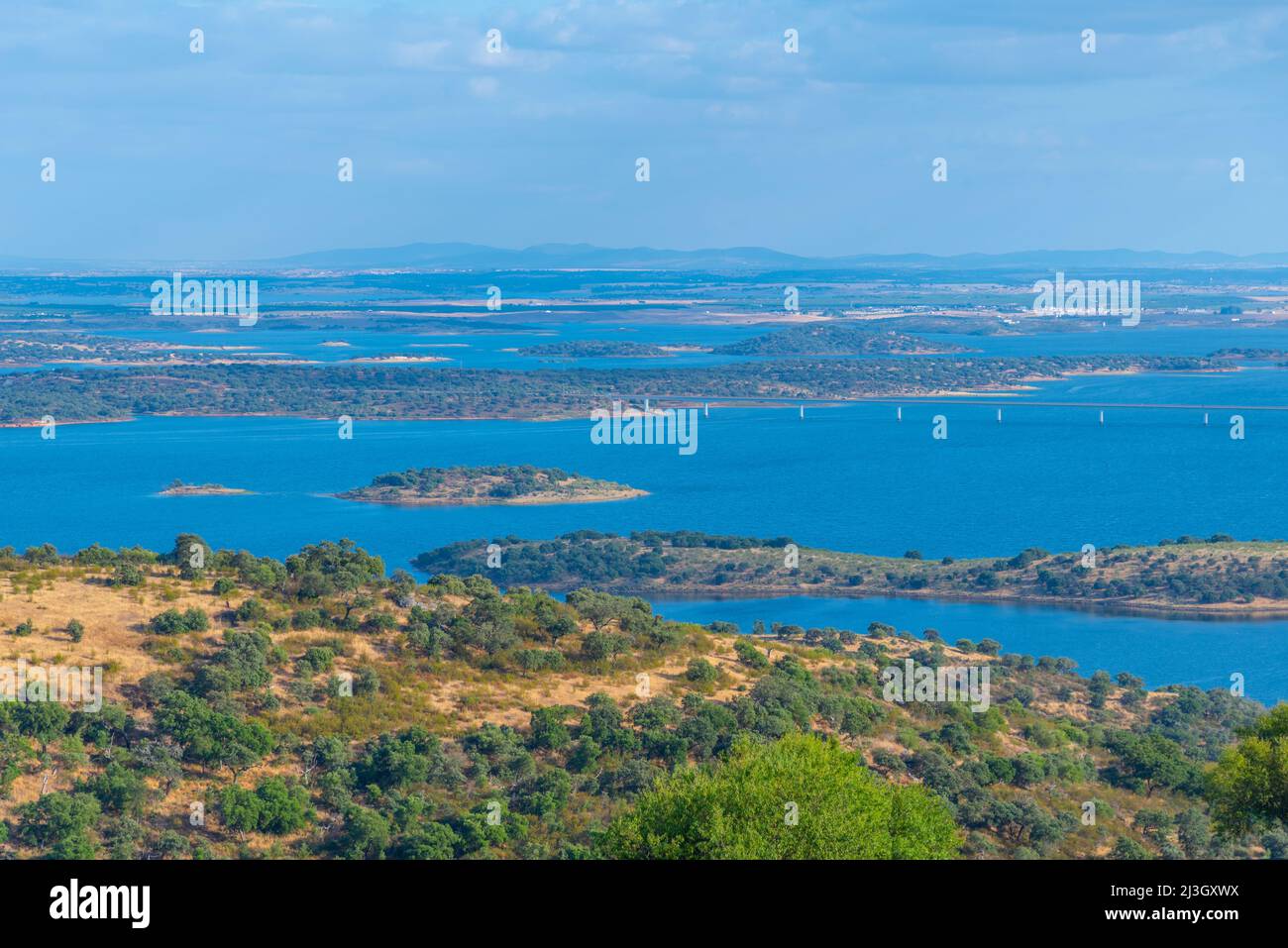 Aerial view of Alqueva lake in Portugal Stock Photo - Alamy
