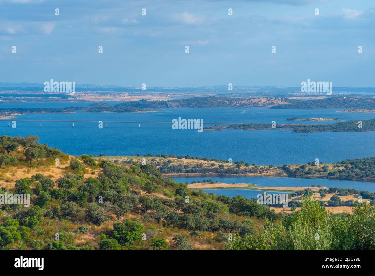 Aerial view of Alqueva lake in Portugal Stock Photo - Alamy