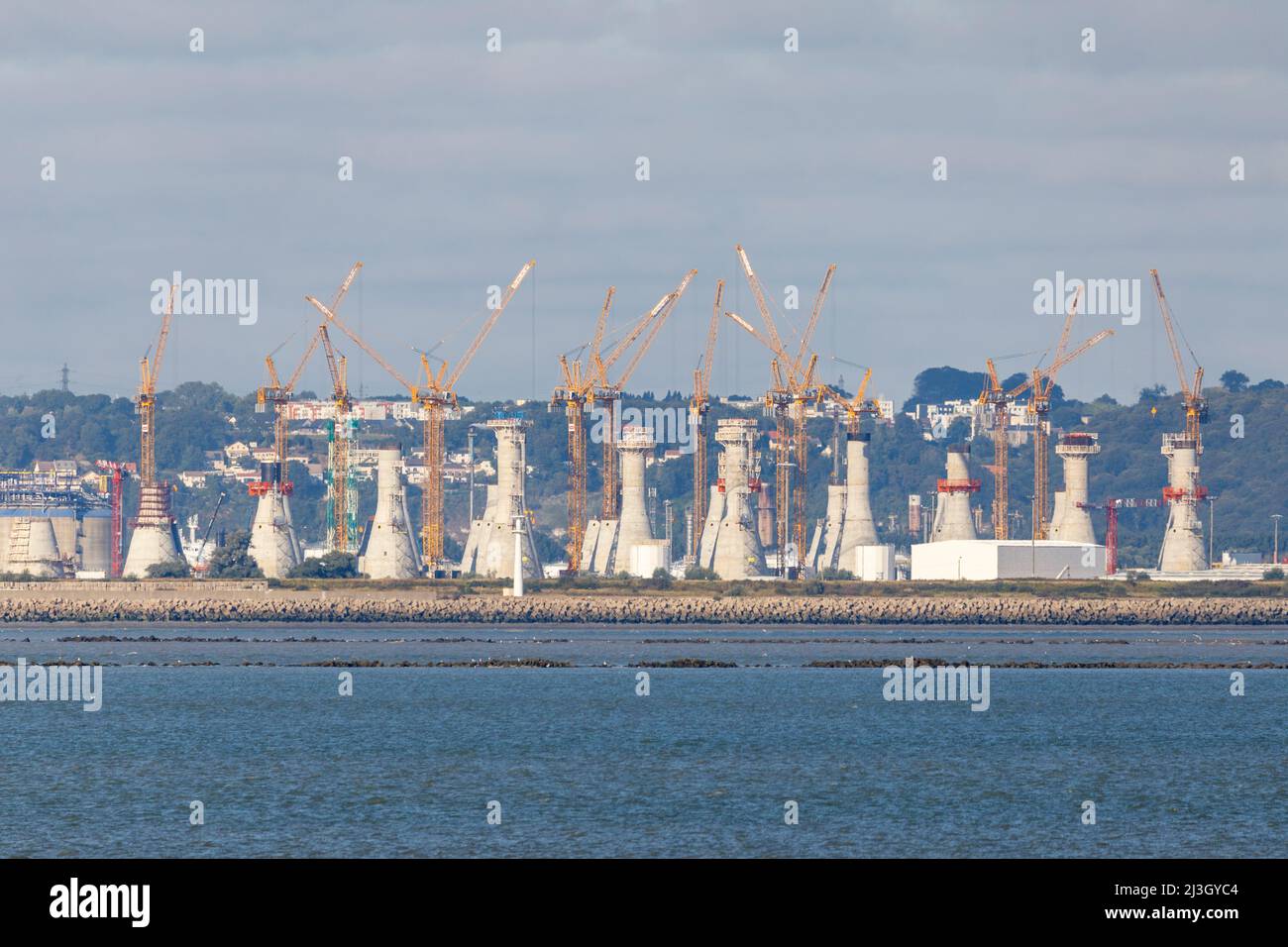 France, Calvados (14), Cricqueboeuf, near Villerville, construction of ...