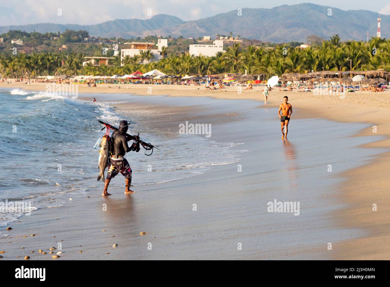 Mexico, State of Oaxaca, Puerto Escondido and its beach, Punta Zicatela ...
