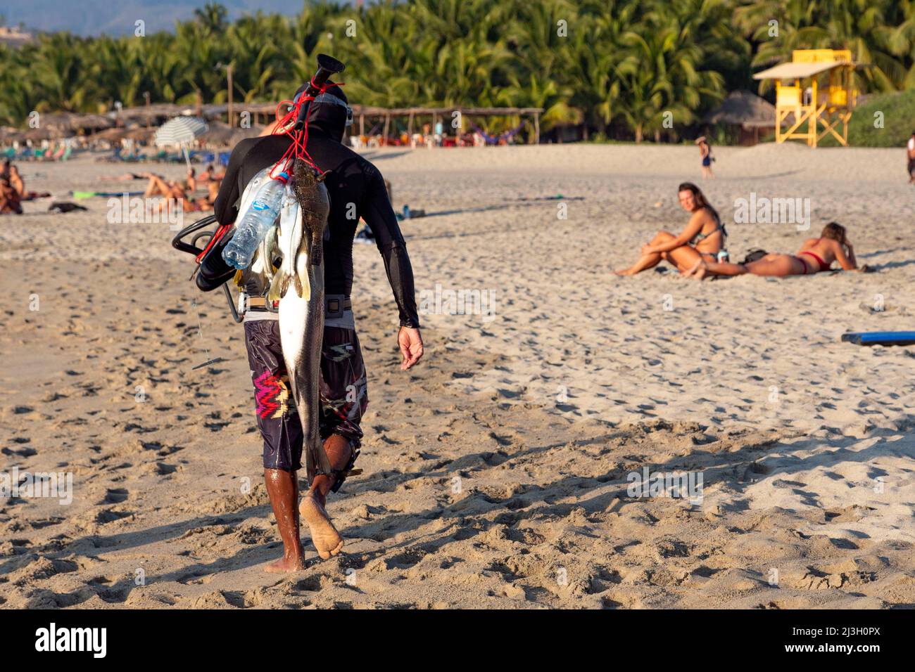 Mexico, State of Oaxaca, Puerto Escondido and its beach, Punta Zicatela ...