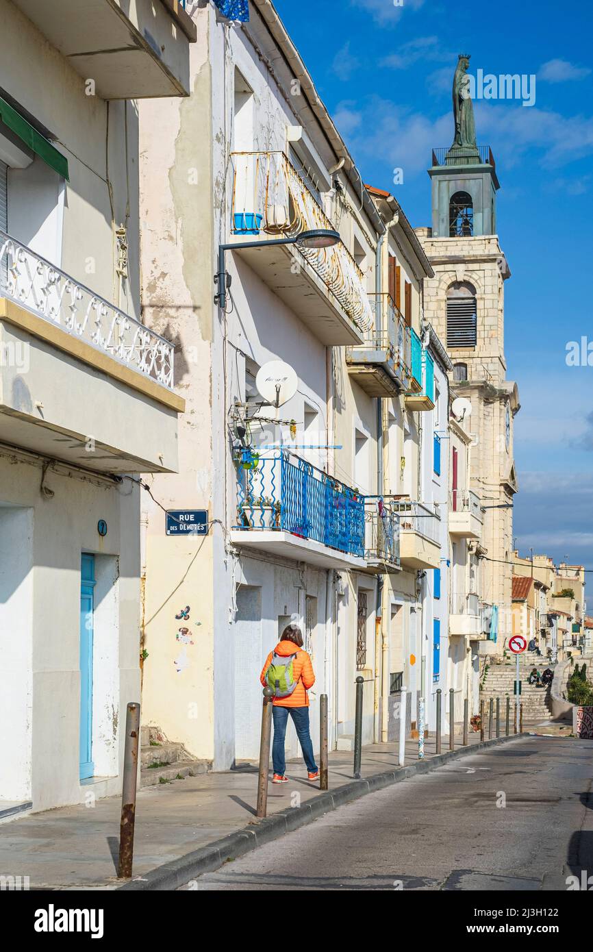 France, Herault, Sete, the Quartier Haut, overlooking the port, is the ...