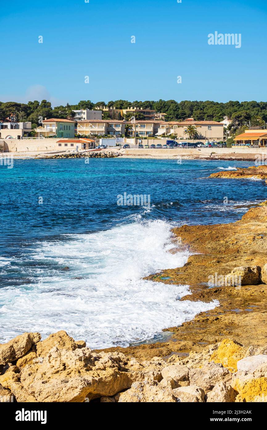 France, Bouches du Rhone, Blue Coast, Carry-le-Rouet, the Lizard Trail ...