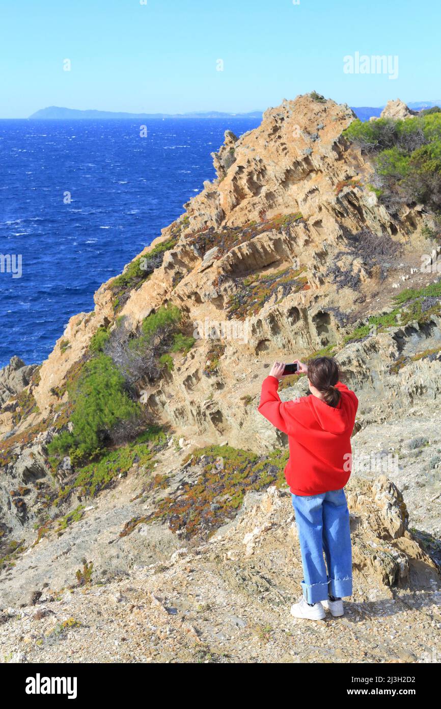 France, Var, Hyeres islands, National park, Porquerolles, Les Chevreaux ...