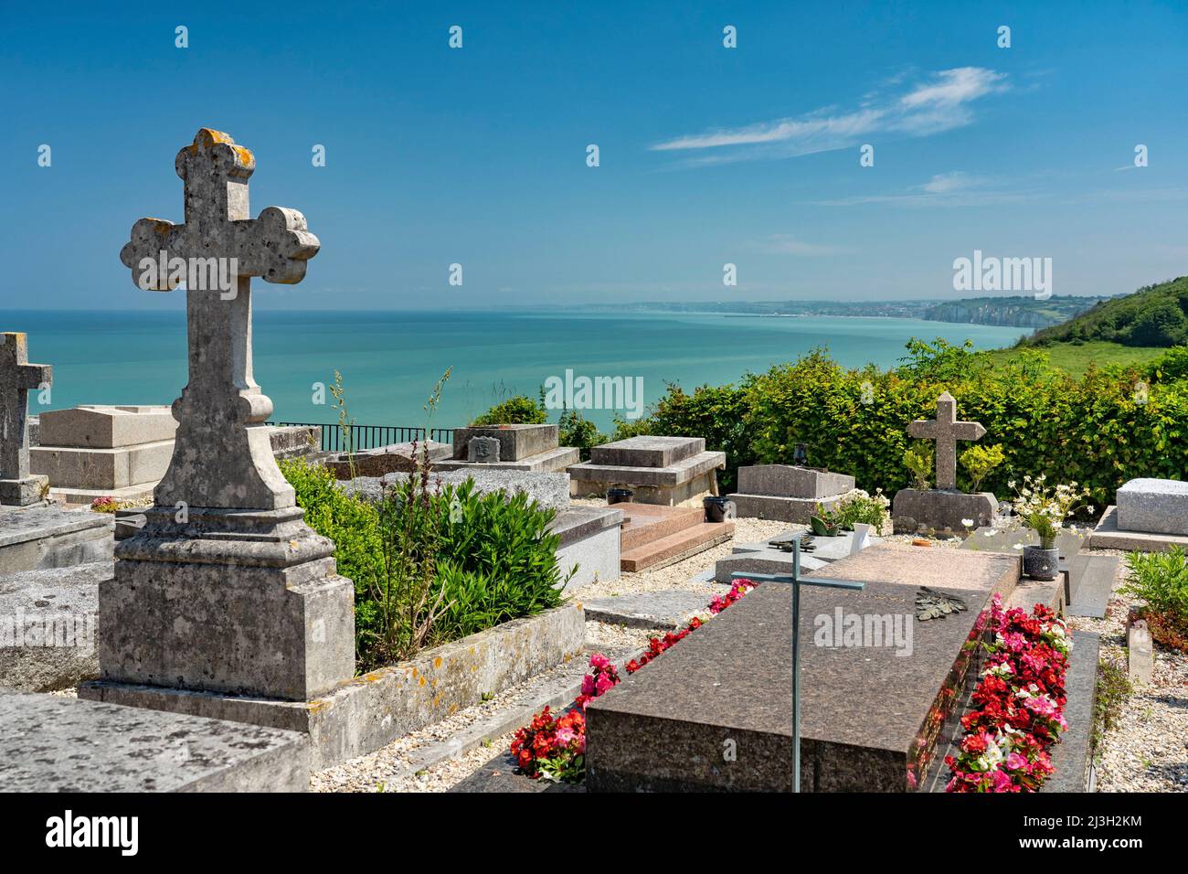 France, Seine Maritime, Varengeville sur Mer, the marine cemetery ...