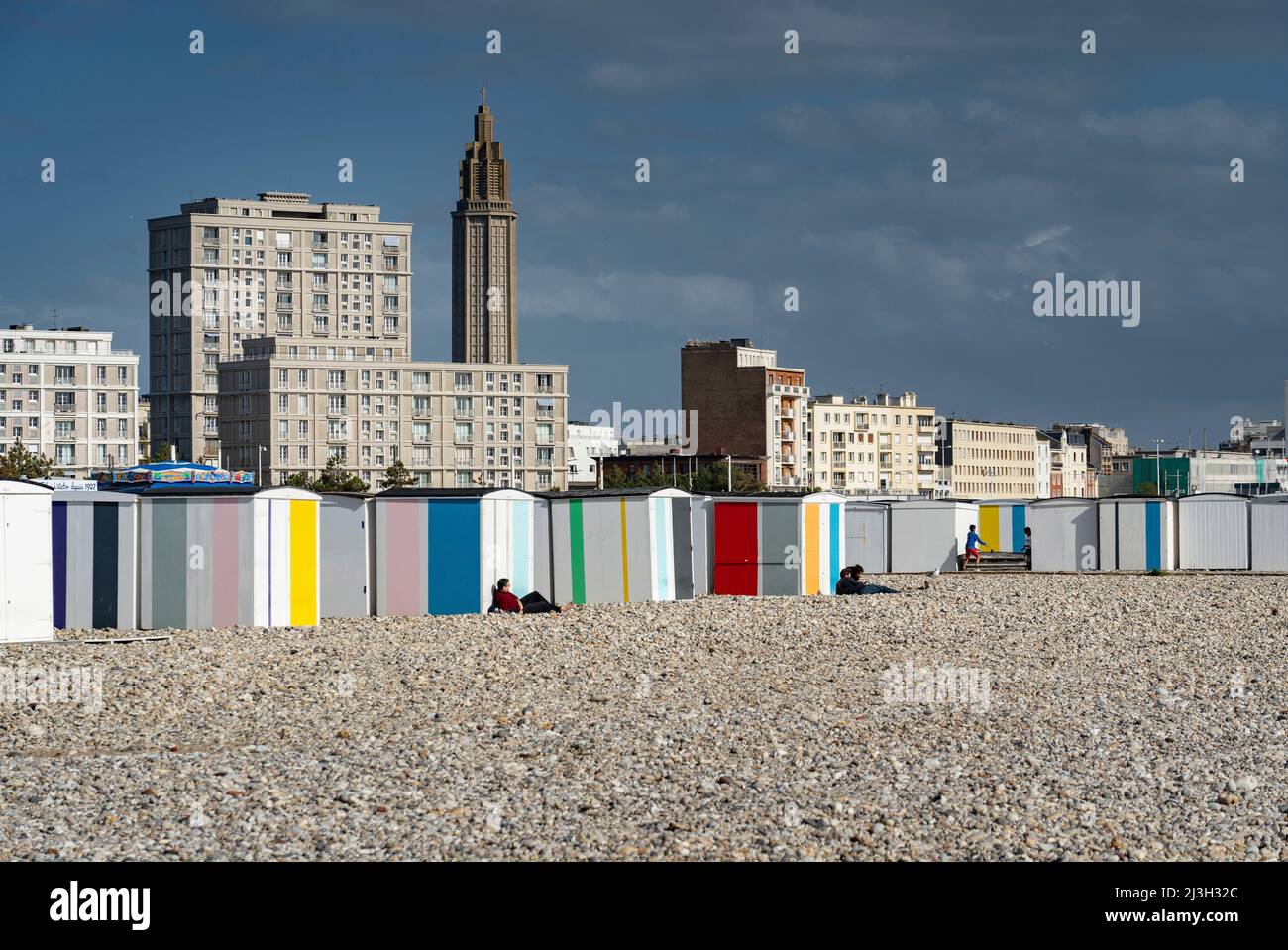 France, Seine Maritime, Le Havre, the beach, Couleurs sur le Plage ...