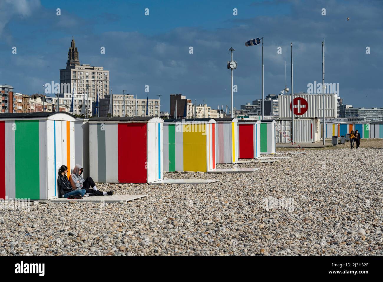 France, Seine Maritime, Le Havre, the beach, Couleurs sur le Plage ...
