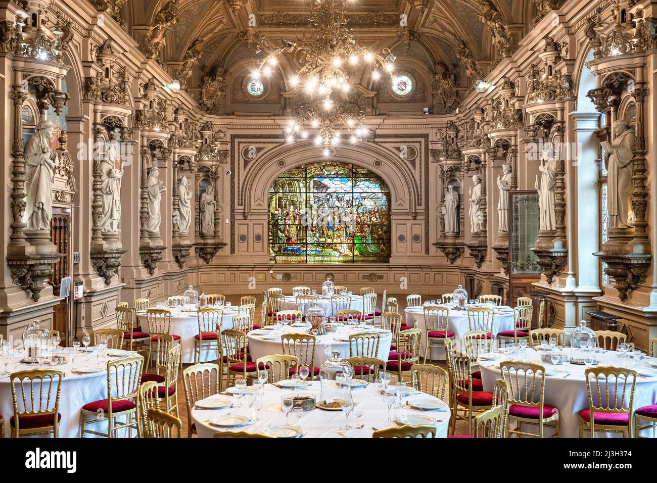 France, Seine Maritime, Fecamp, Palais Bénédictine, Abbots Hall Stock ...