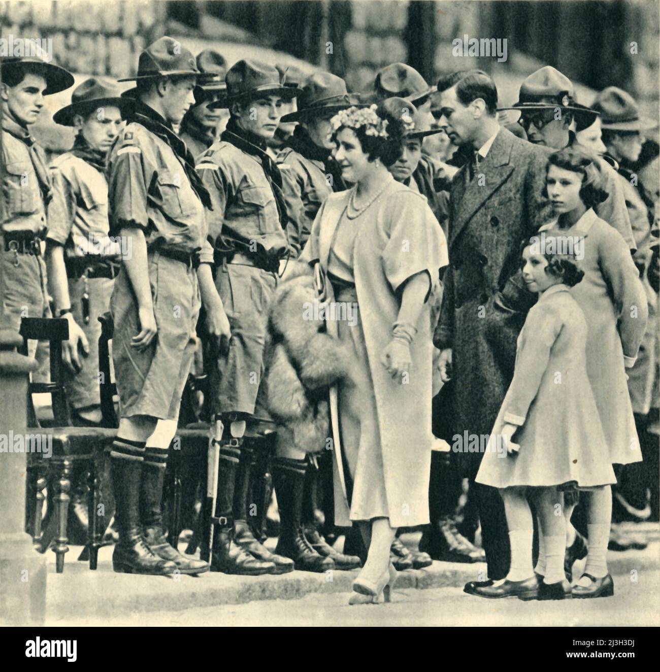 'Their Majesties, The King and Queen, with the Princesses Inspecting ...