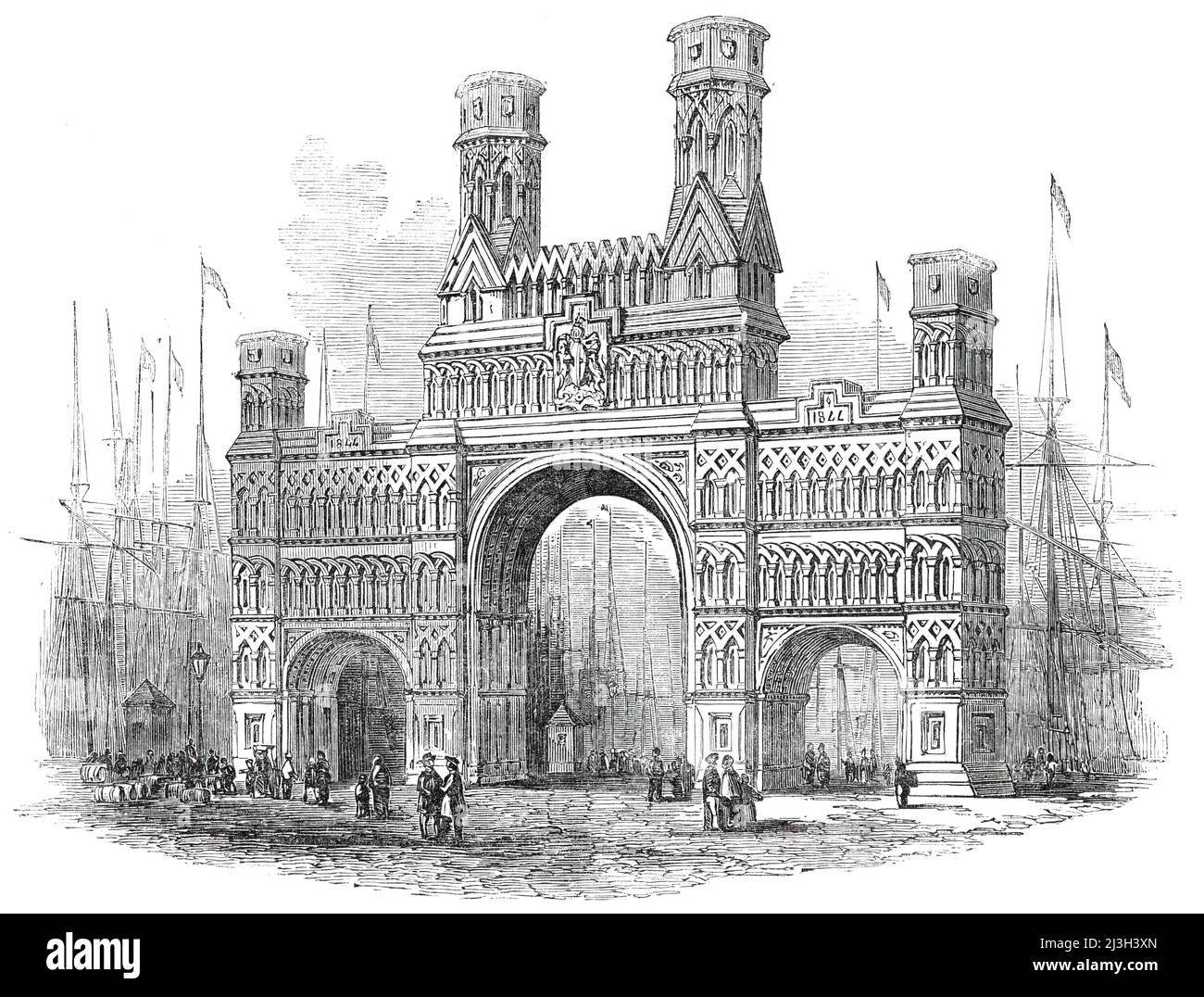 Royal Arch at Dundee, [in Scotland], 1850. 'The Royal Arch is intended ...