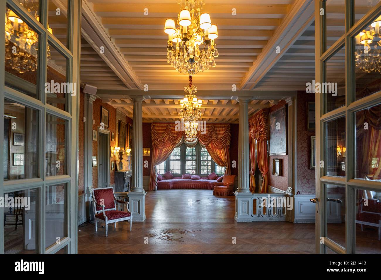 France, Normandie, Calvados, Cote Fleurie, Deauville, Villa ...