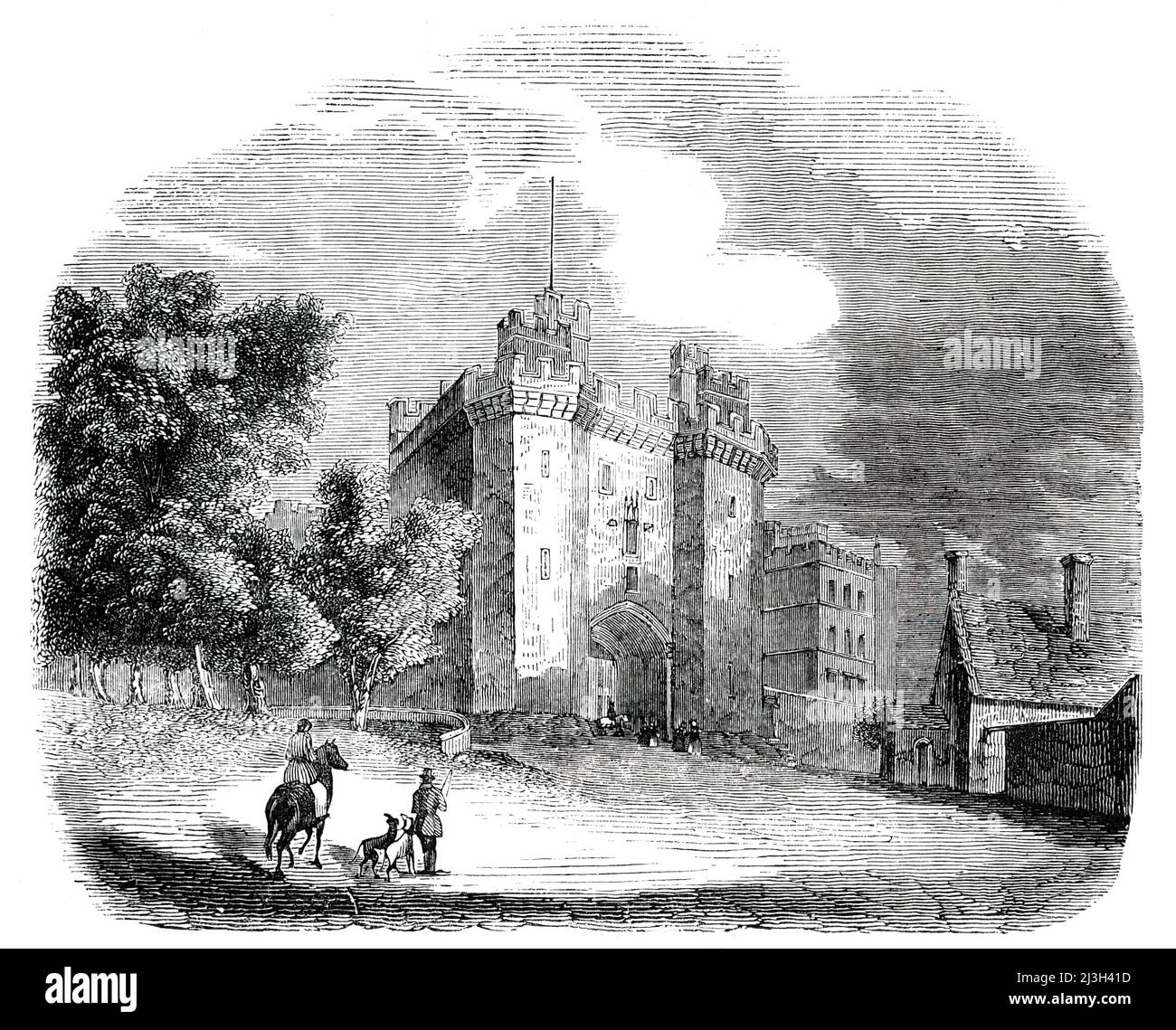 Lancaster Castle, 1850. Medieval castle in Lancaster, Lancashire. 'The ...