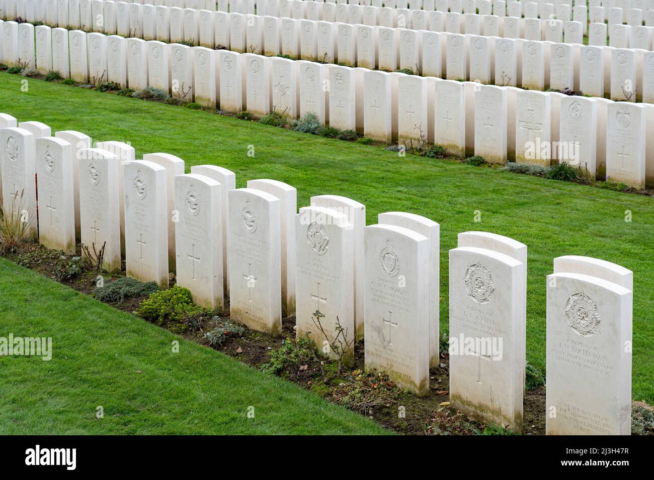 France, Seine Maritime, Hautot-sur-Mer, Vertus cemetery, Canadian ...