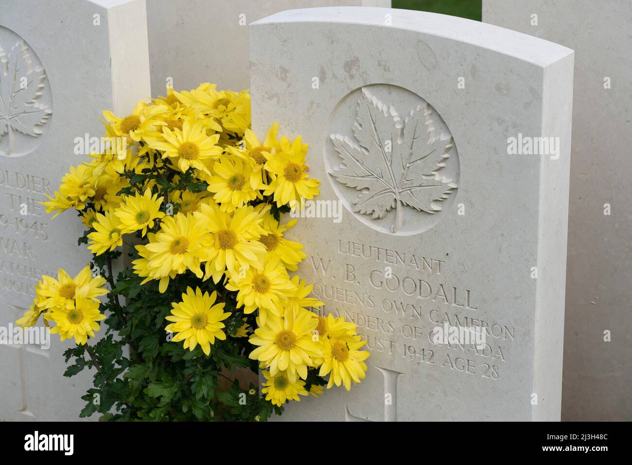 France, Seine Maritime, Hautot-sur-Mer, Vertus cemetery, Canadian ...