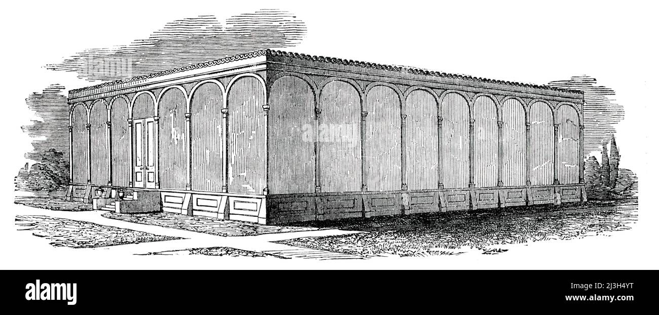 The New Victoria Regia House - Exterior, Chatsworth House, Derbyshire ...