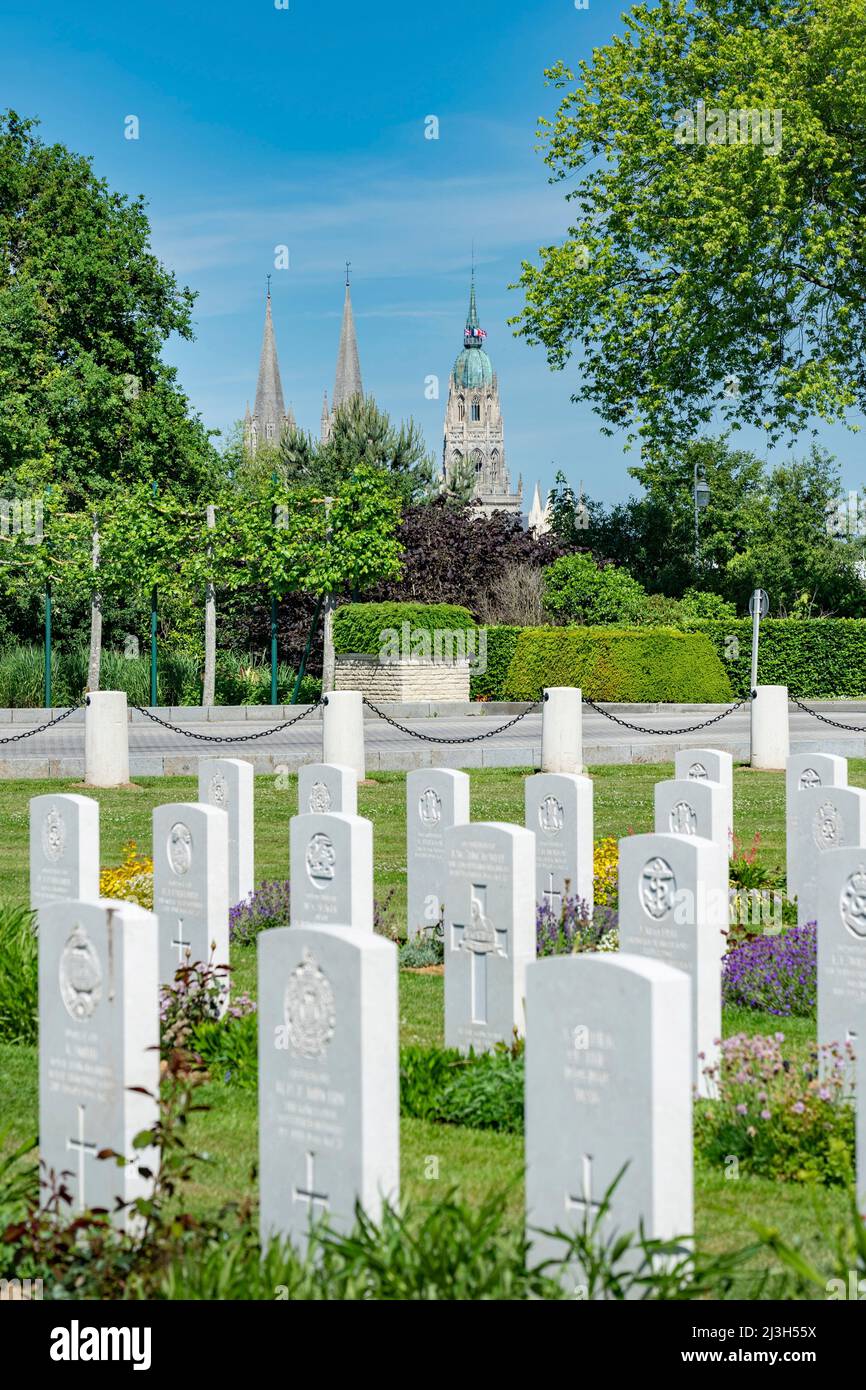 France, Basse Normandie, Calvados, Bayeux, Bayeux British Military ...