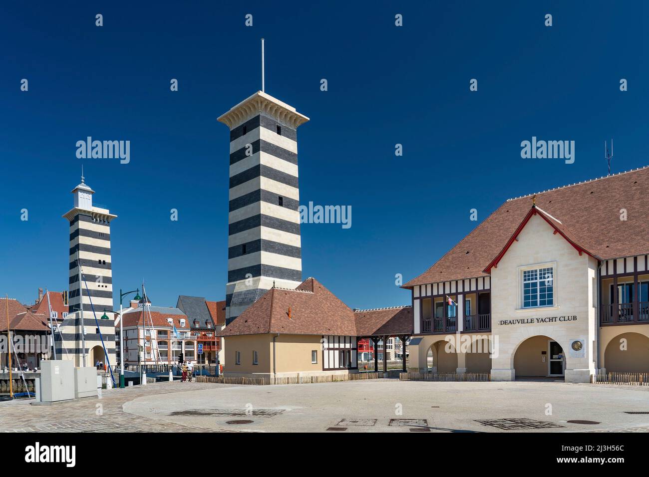 France, Normandie, Calvados, Cote Fleurie, Deauville, Belvederes of the ...