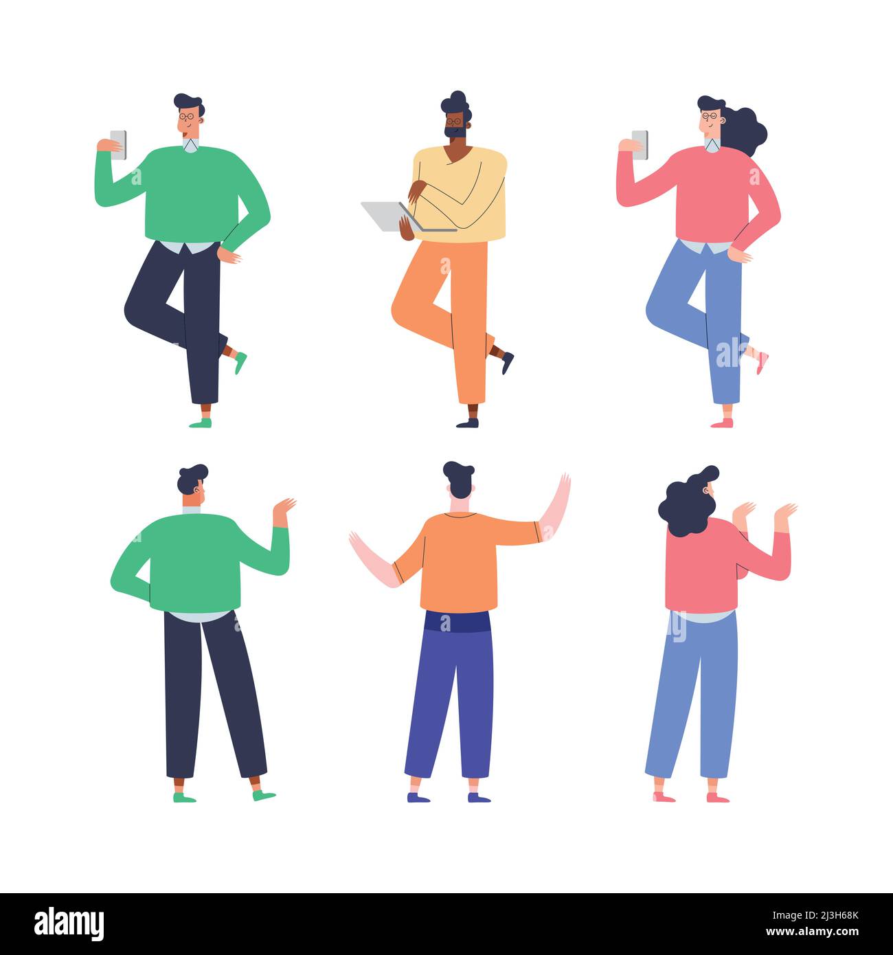 six young persons avatars characters Stock Vector Image & Art - Alamy