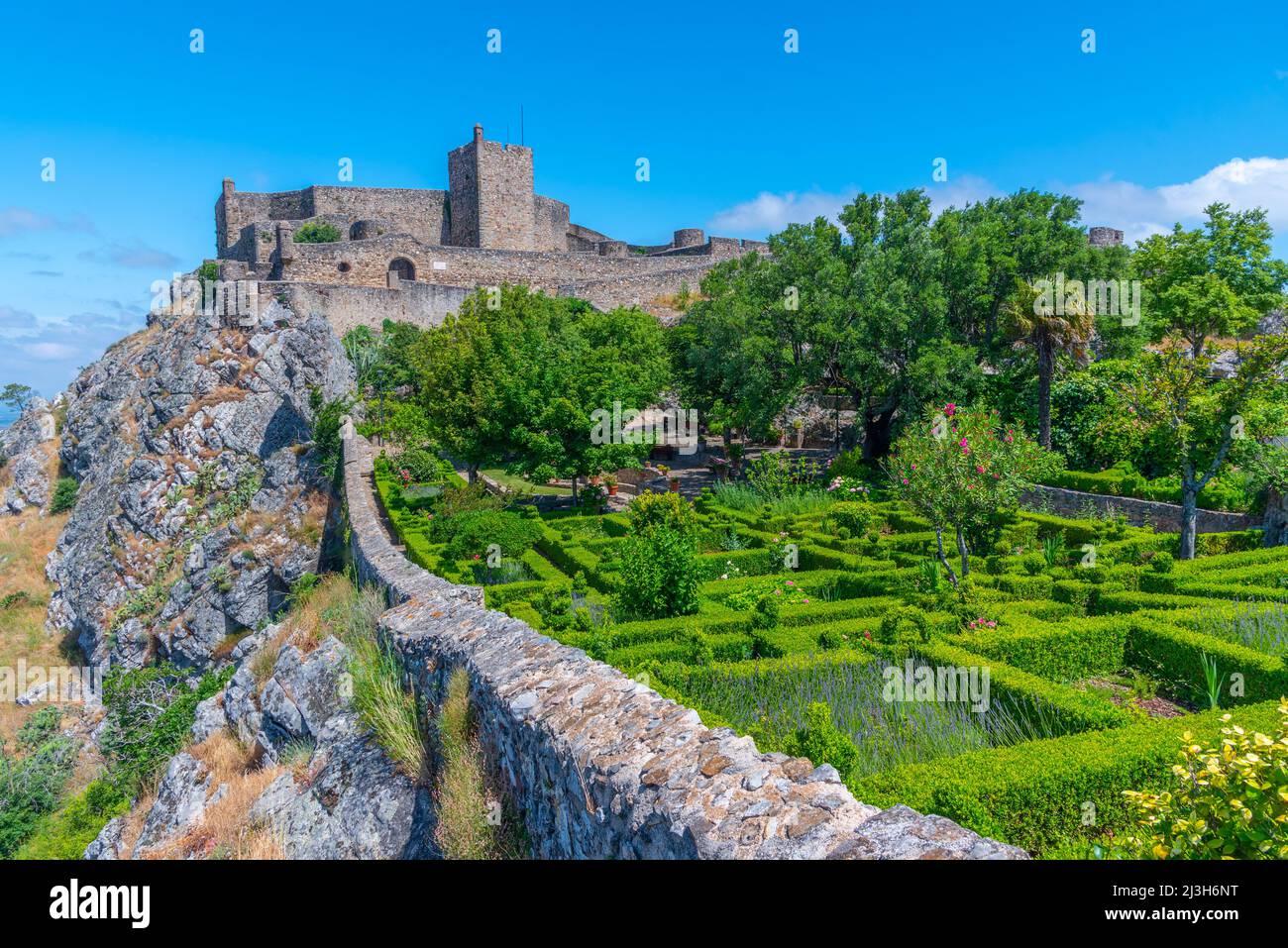 Garden of the Marvao castle in Portugal Stock Photo - Alamy