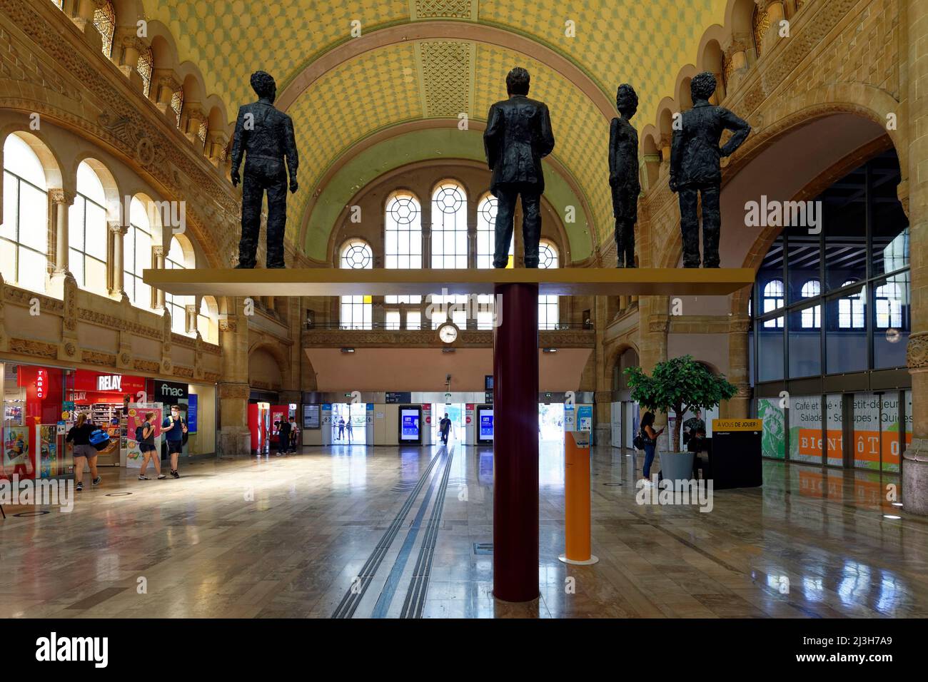 France, Moselle, Metz, railway station, built between 1905 and 1908 by ...