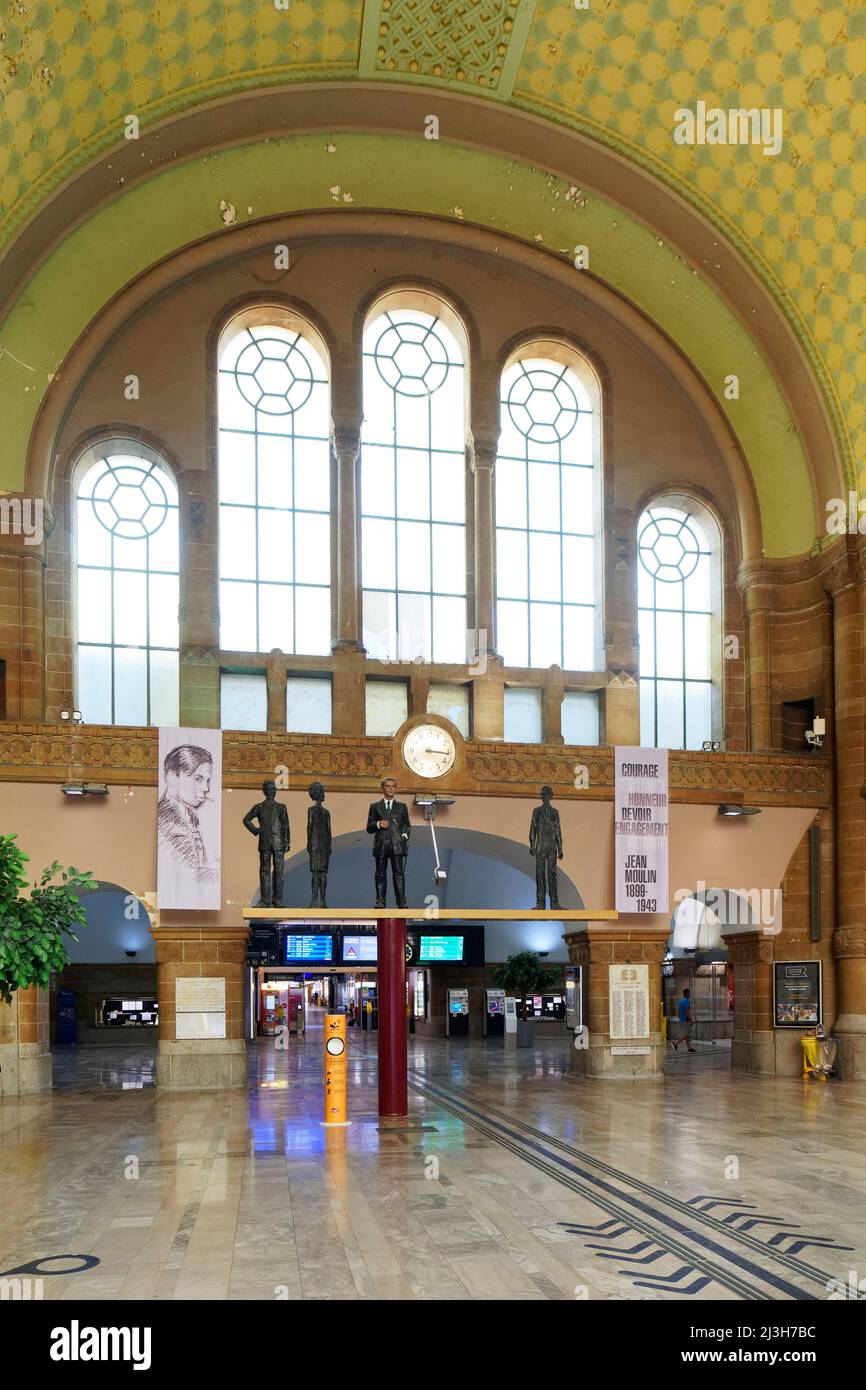 France, Moselle, Metz, railway station, built between 1905 and 1908 by ...