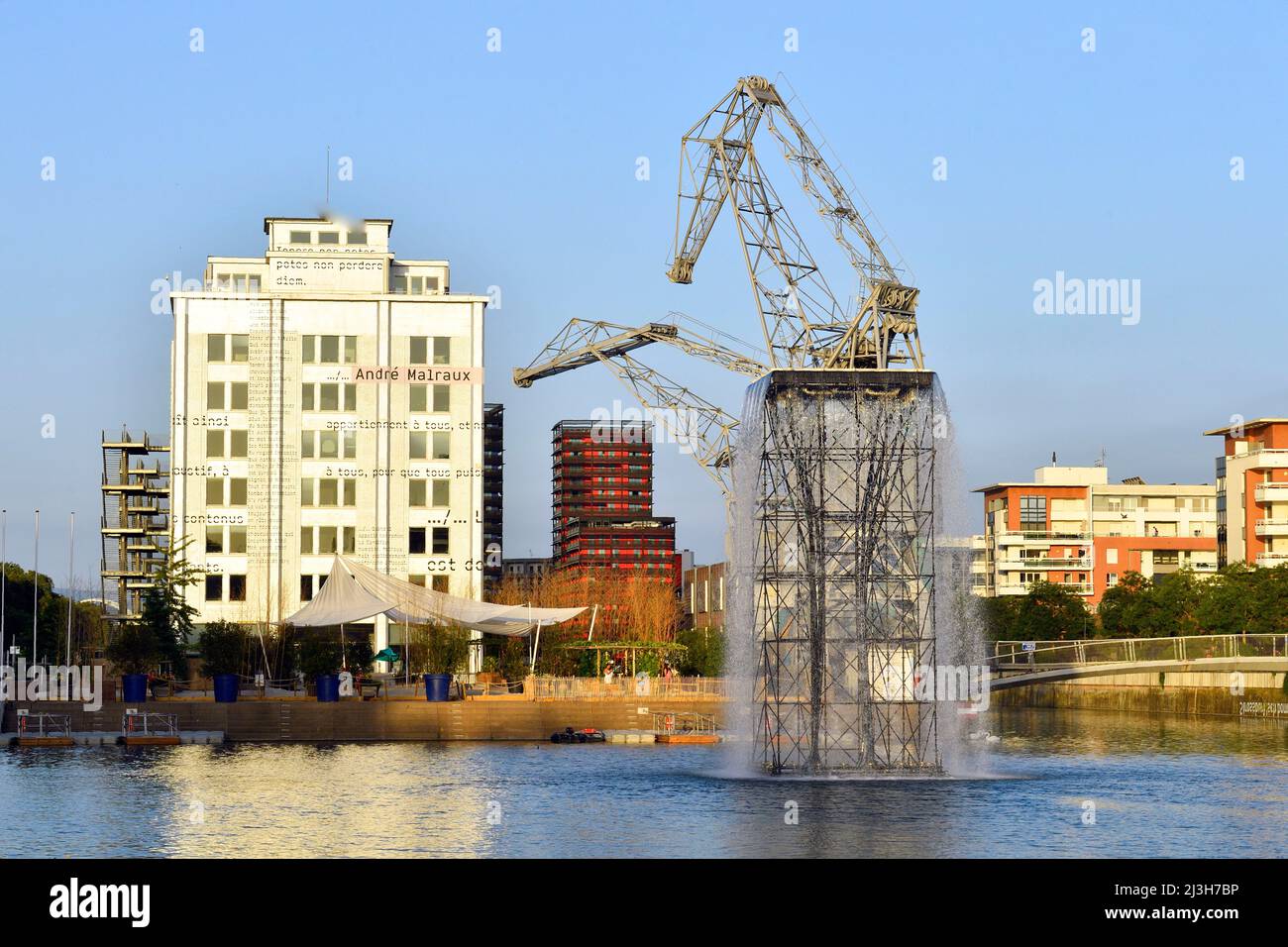 France, Bas Rhin, Strasbourg, development of port du Rhin (Rhine's ...