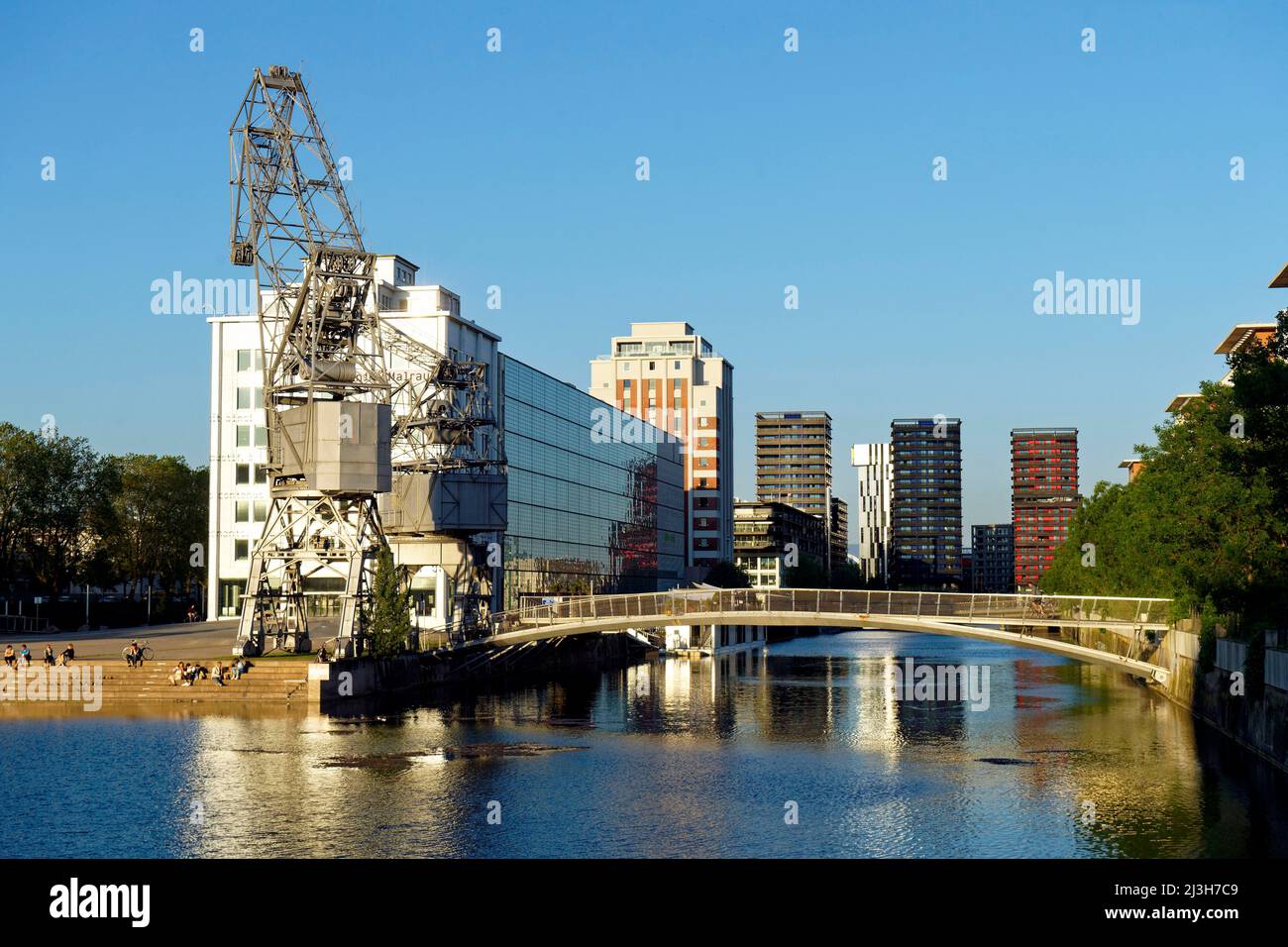 France, Bas Rhin, Strasbourg, development of port du Rhin (Rhine's ...