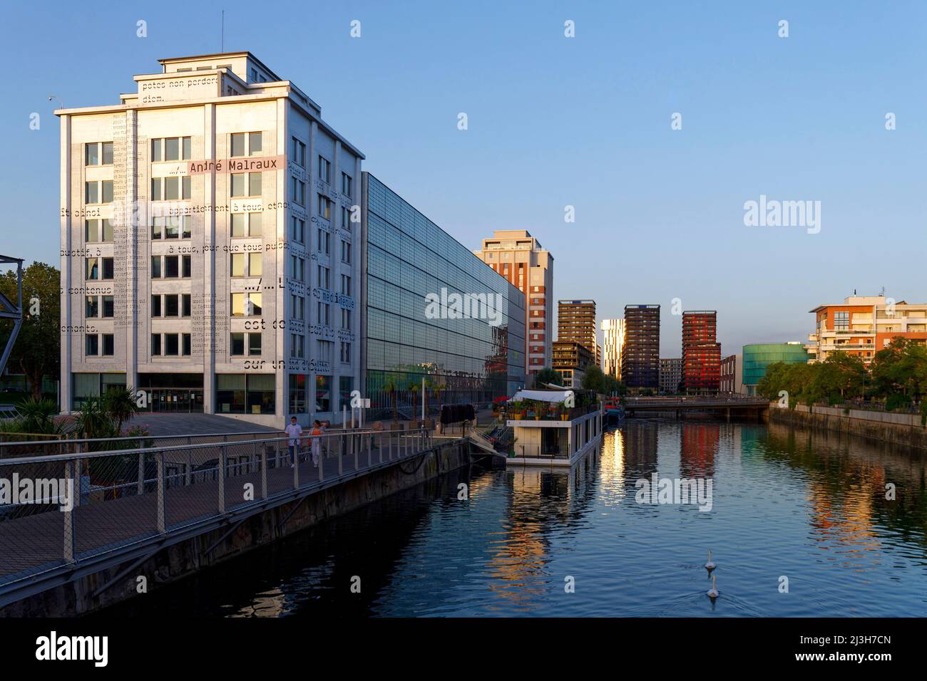 France, Bas Rhin, Strasbourg, development of port du Rhin (Rhine's ...