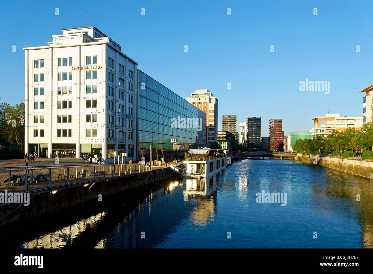 France, Bas Rhin, Strasbourg, development of port du Rhin (Rhine's ...