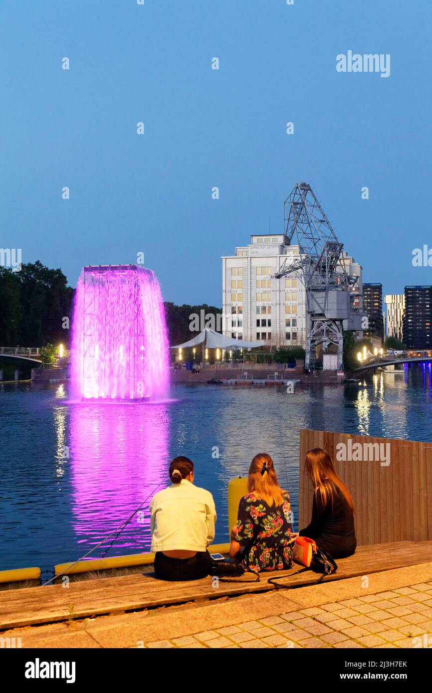 France, Bas Rhin, Strasbourg, development of port du Rhin (Rhine's ...