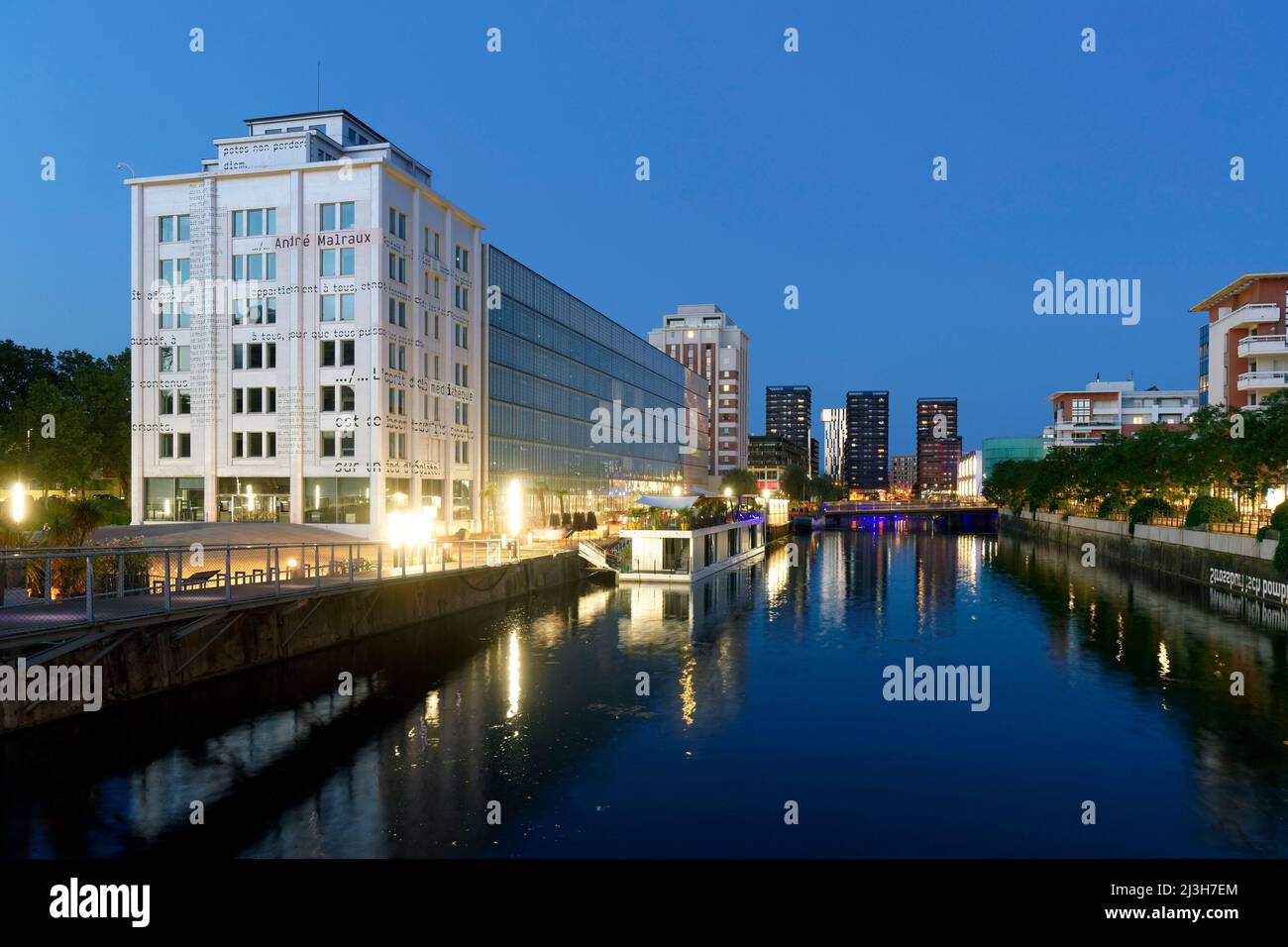 France, Bas Rhin, Strasbourg, development of port du Rhin (Rhine's ...