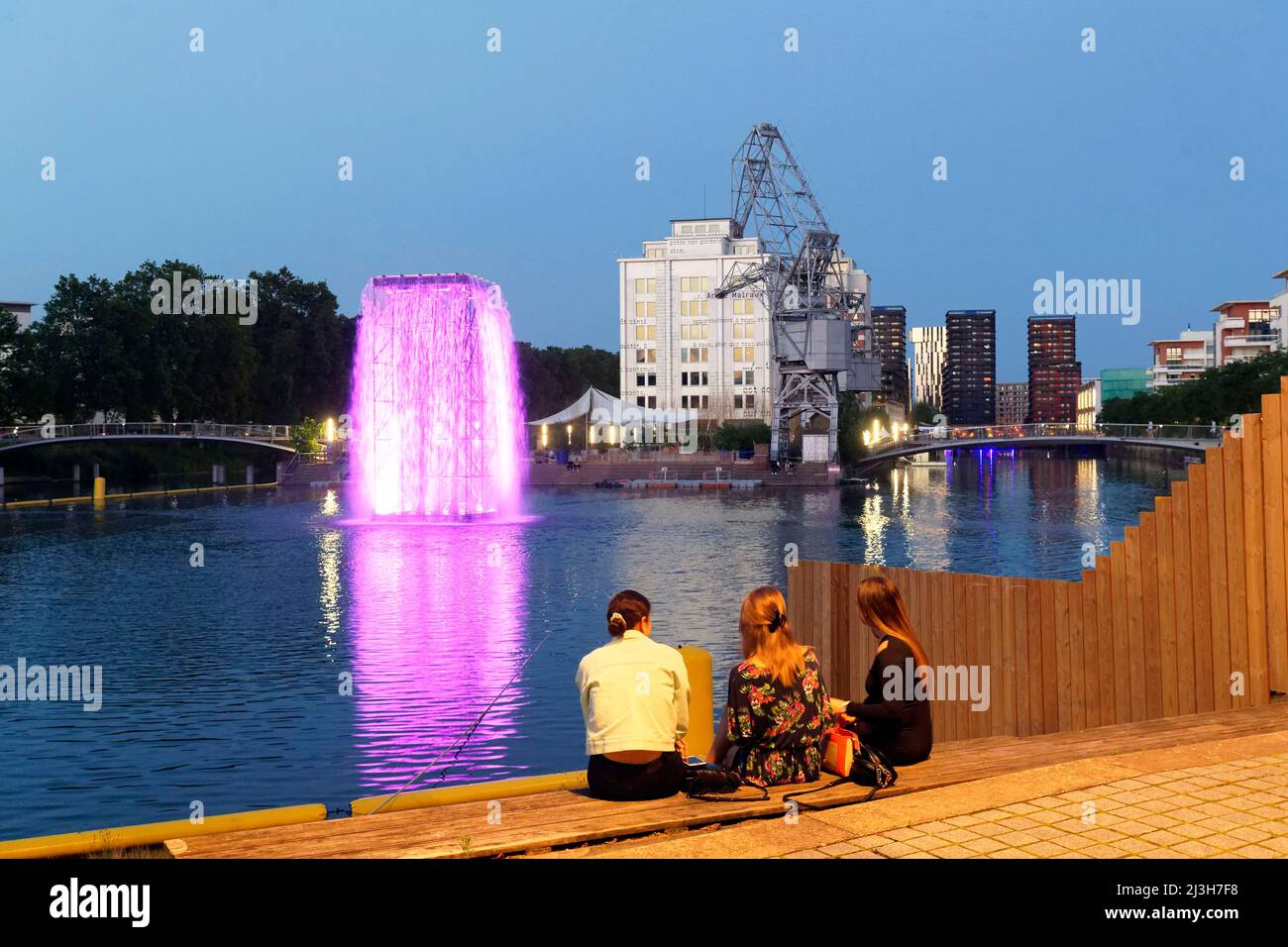 France, Bas Rhin, Strasbourg, development of port du Rhin (Rhine's ...