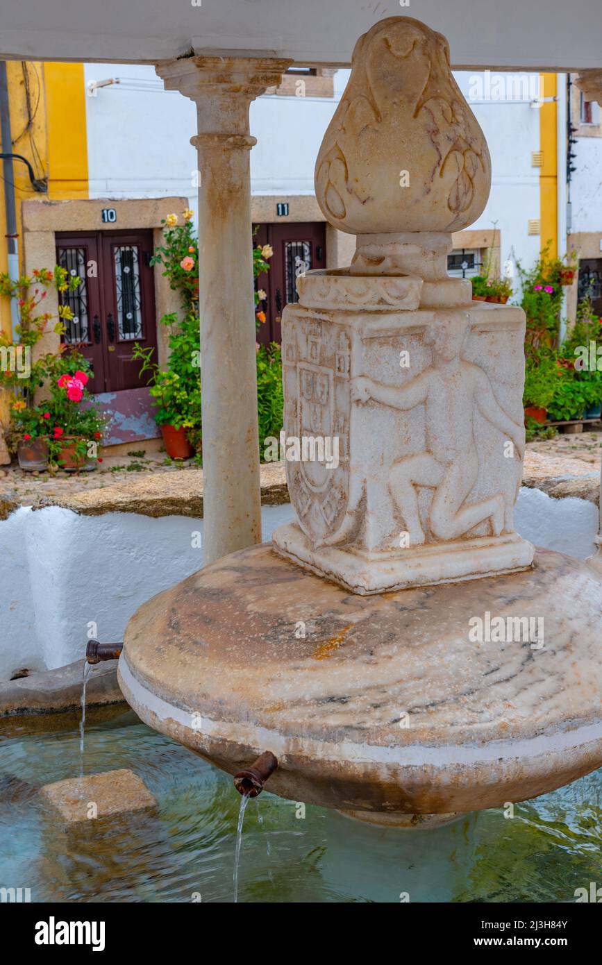 Fonte da vila spring at Castelo de Vide town in Portugal Stock Photo ...