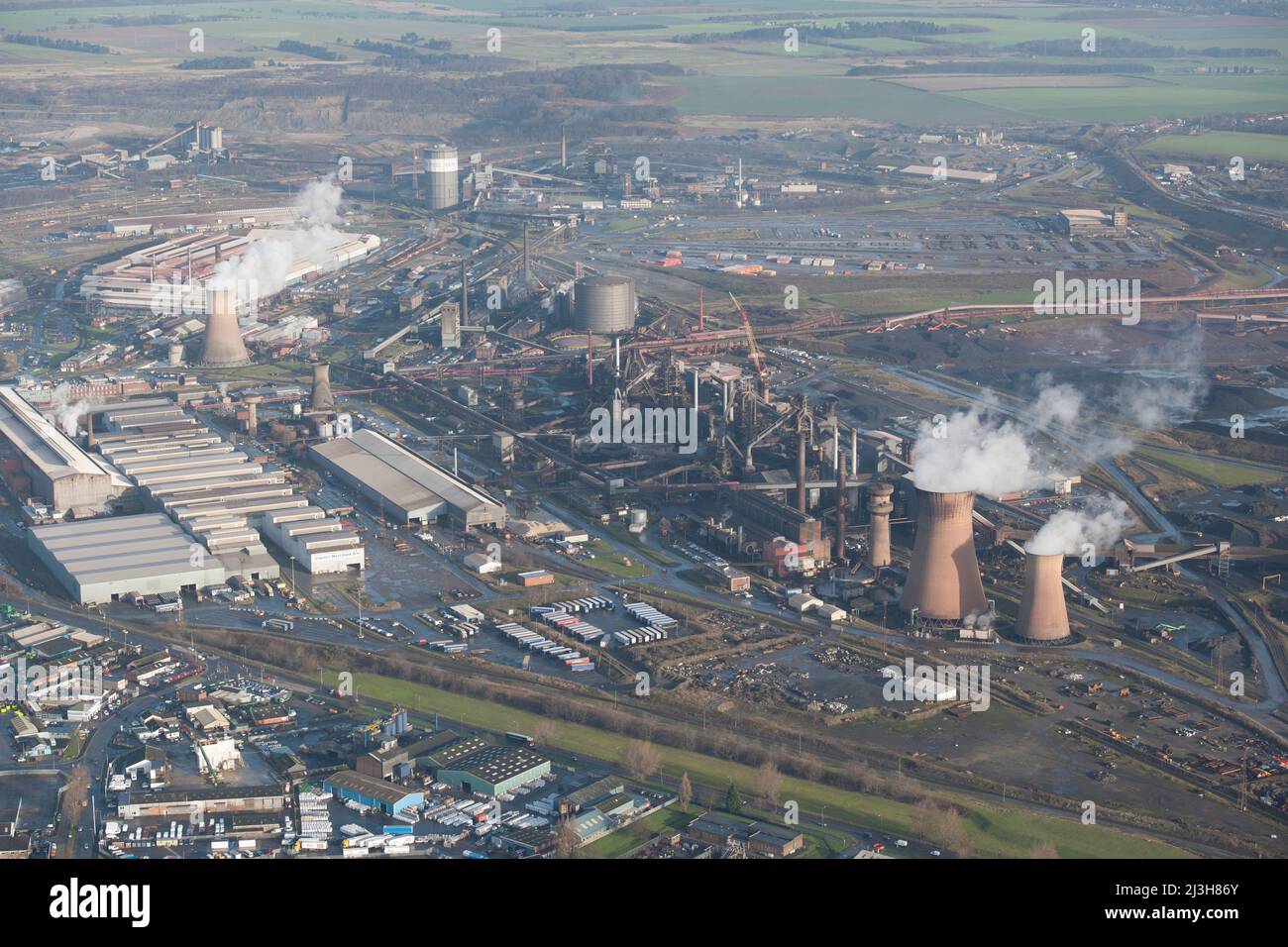 Steel works cooling tower hi-res stock photography and images - Alamy