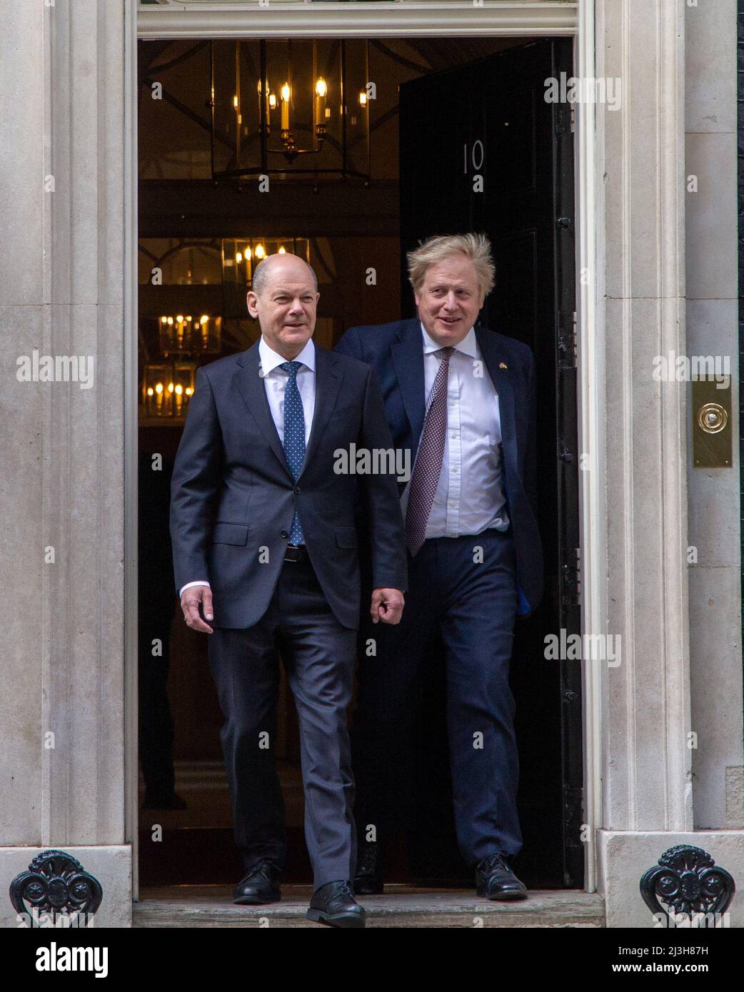 London, England, UK. 8th Apr, 2022. UK Prime Minister BORIS JOHNSON and ...