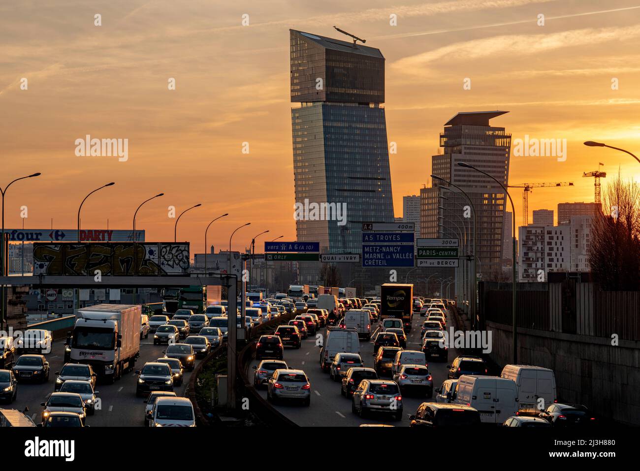 France, Paris, Tours Duo by Jean Nouvel Stock Photo - Alamy