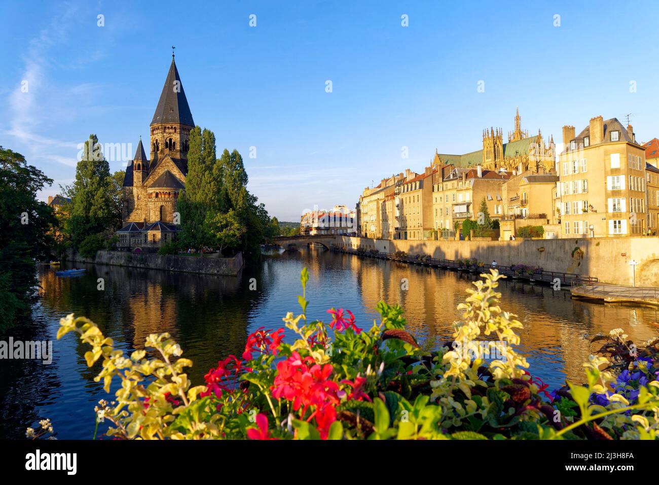 France, Moselle, Metz, Petit Saulcy island, the Temple Neuf also called ...