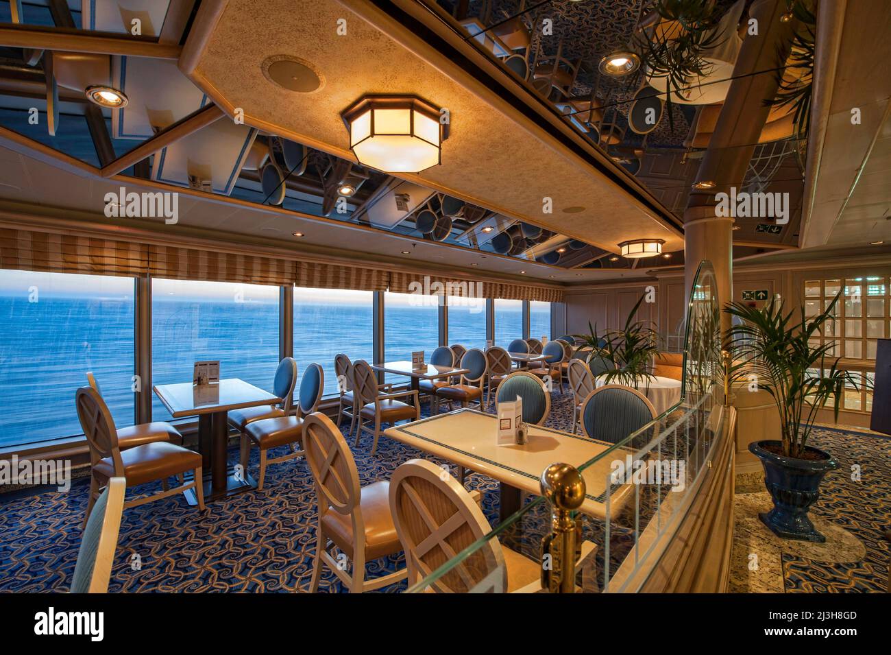 Onboard interiors of the Cunard Vista class cruise ship, Queen Victoria ...