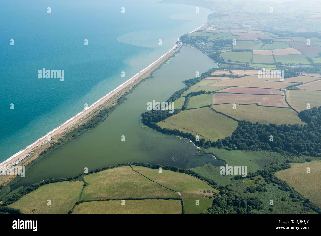 Slapton Ley nature reserve and Slapton Sands beach, Slapton, Devon ...