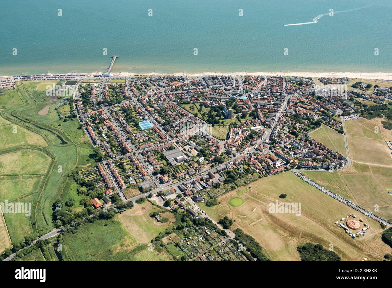 The town, looking out to sea, Southwold, Suffolk, 2016 Stock Photo - Alamy