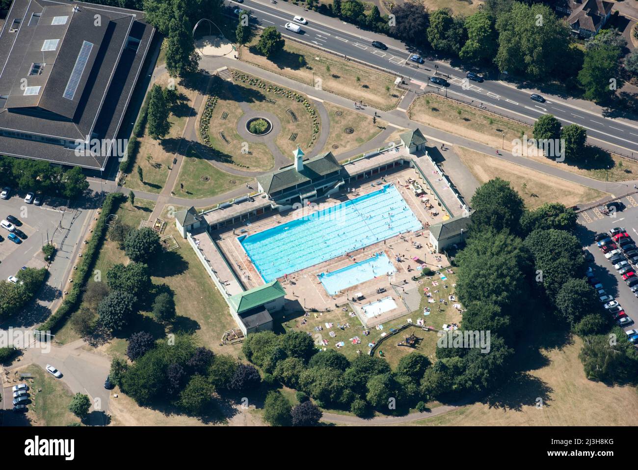 Peterborough Lido, first opened in 1936 and still in use today ...